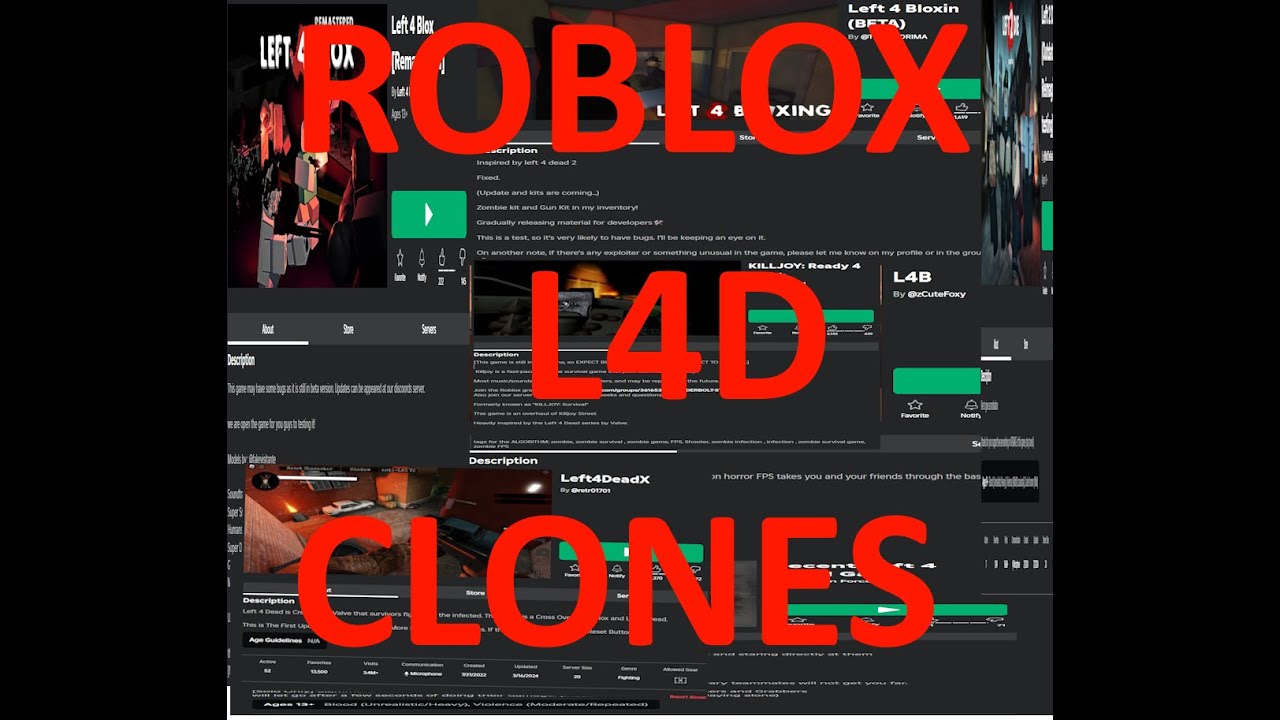playing l4d clones on roblox - YouTube