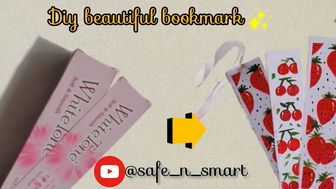 Diy beautiful bookmark from waste material 👍🏻🔖 - YouTube