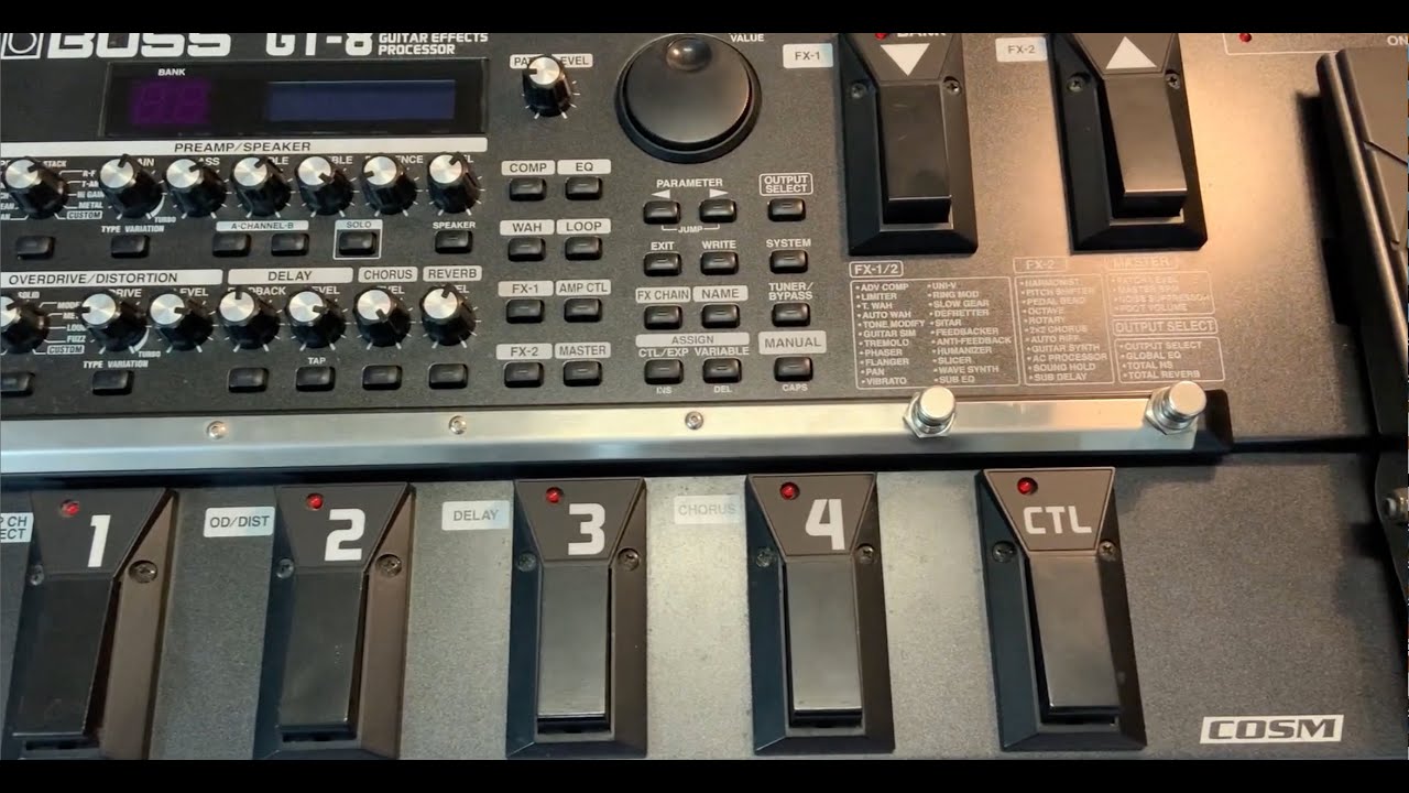 Boss GT8 - Mod adding CTL1/2....Modificação - YouTube