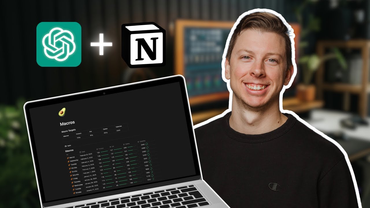 How I Track Macros In Notion – My Simple 3-Part System - YouTube