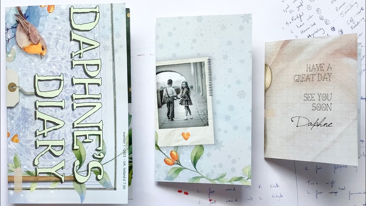 Making three new Daphne’s Diary journals - Covers - YouTube