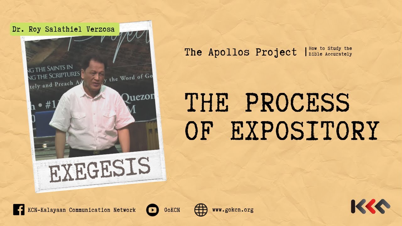 Exegesis: The Process of Exposition - YouTube