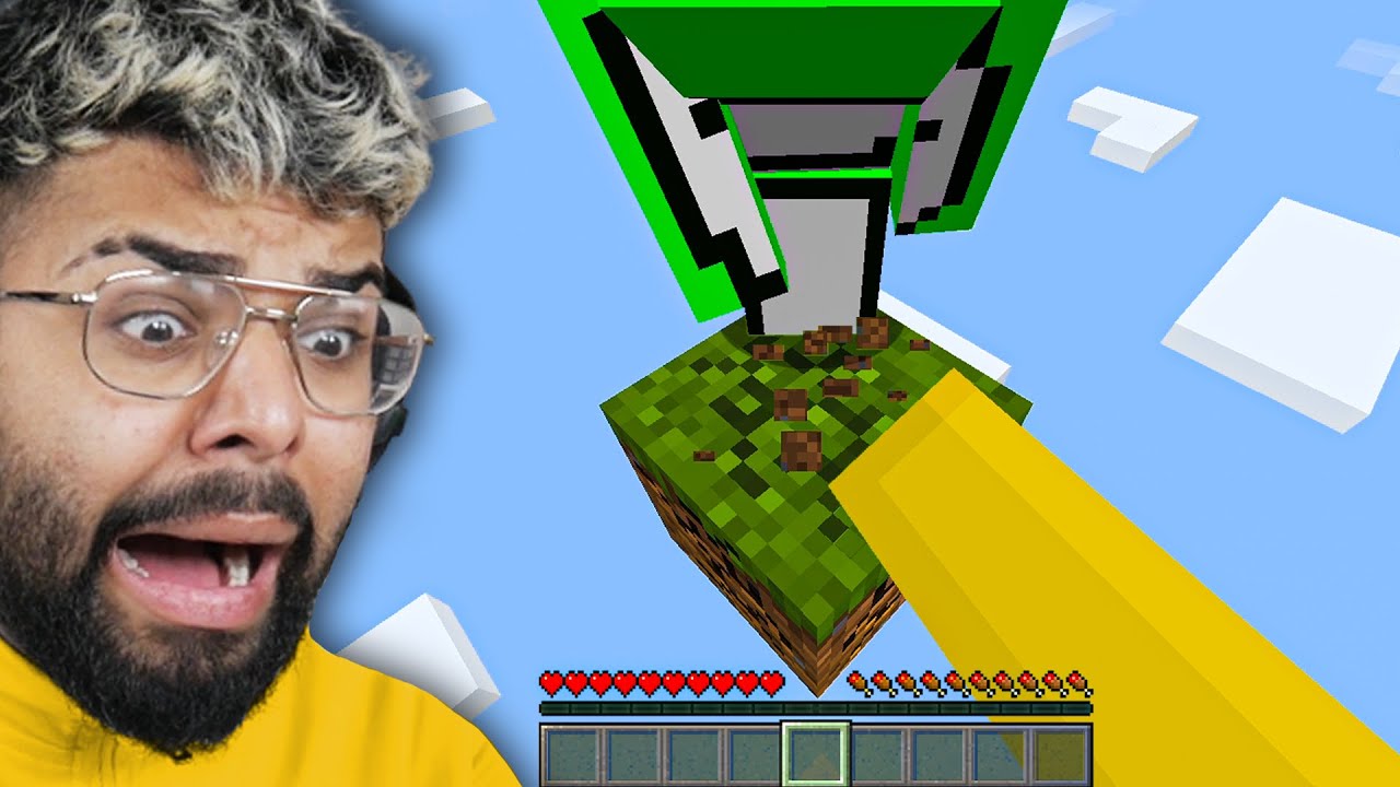 2 Friends On ONE BLOCK in Minecraft... - YouTube