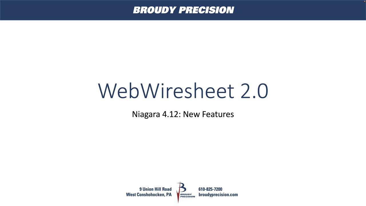 WebWiresheet 2.0 - New In Niagara 4.12 - YouTube