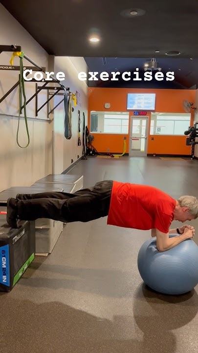 3 core exercises with a stability ball #core - YouTube