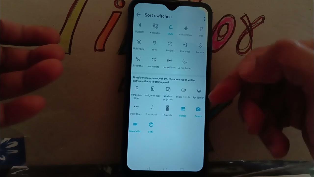 how to change notification bar icons position in Honor 20i mobile - YouTube
