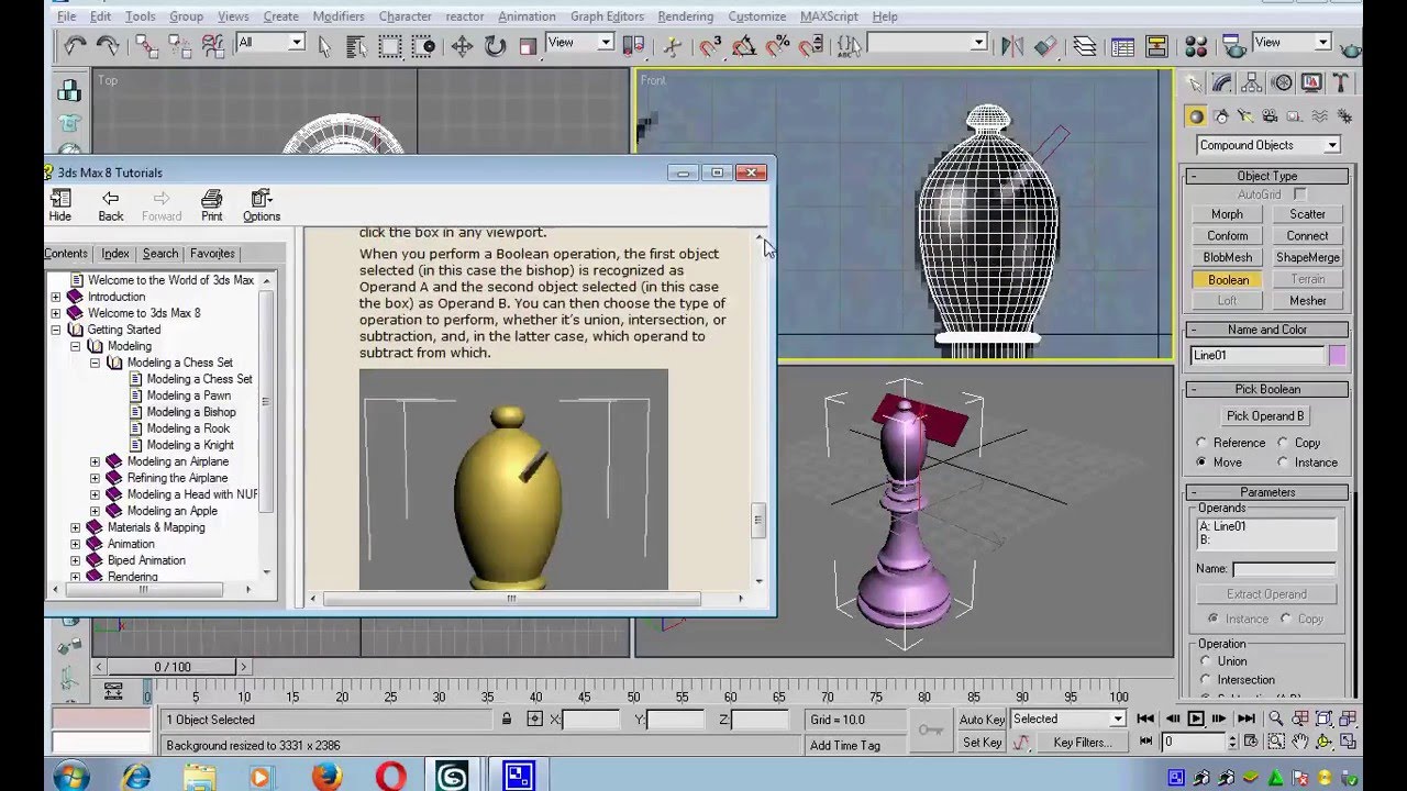 Video Tutorial 3ds Max, Basic Modeling Membuat Bidak Catur 3D, Bishop ...