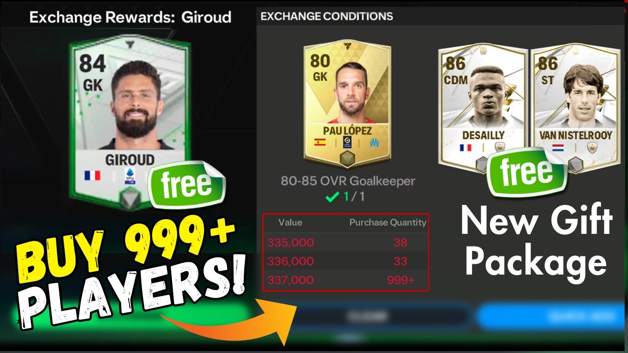 New 86 OVR Icon Gift Package! How to buy 999+ Players for GOALKEEPER ...