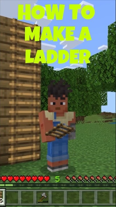 How to make a Ladder in Minecraft #minecraft #craft #youtube #shorts # ...