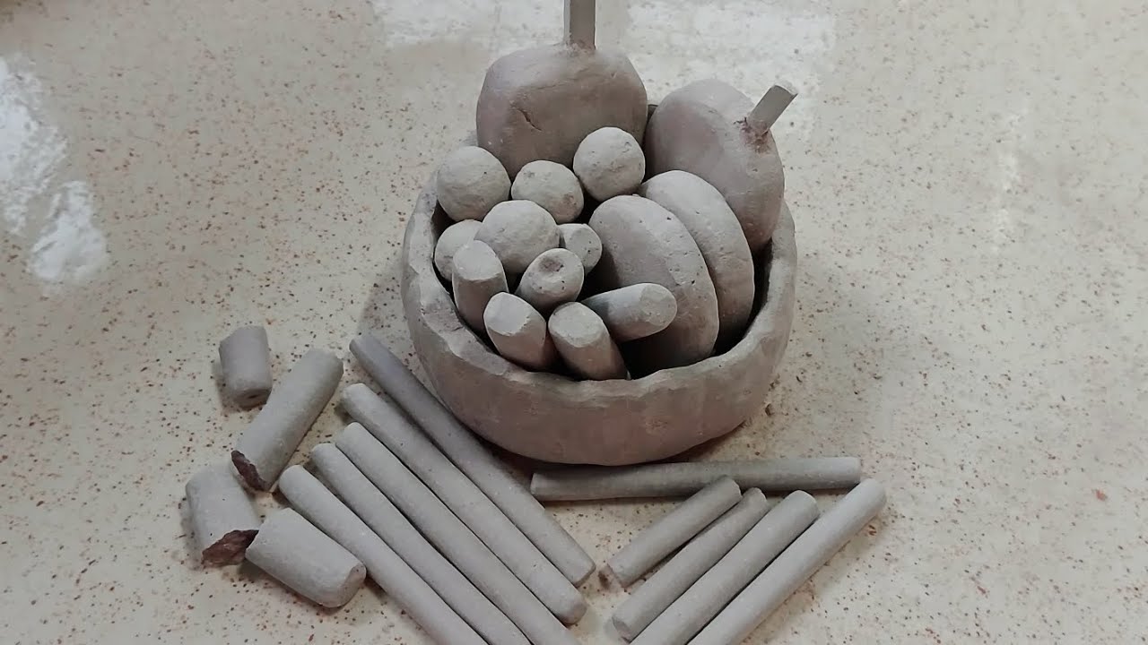 Chalk box crushing asmr satisfying video slate pencil crunching clay ...
