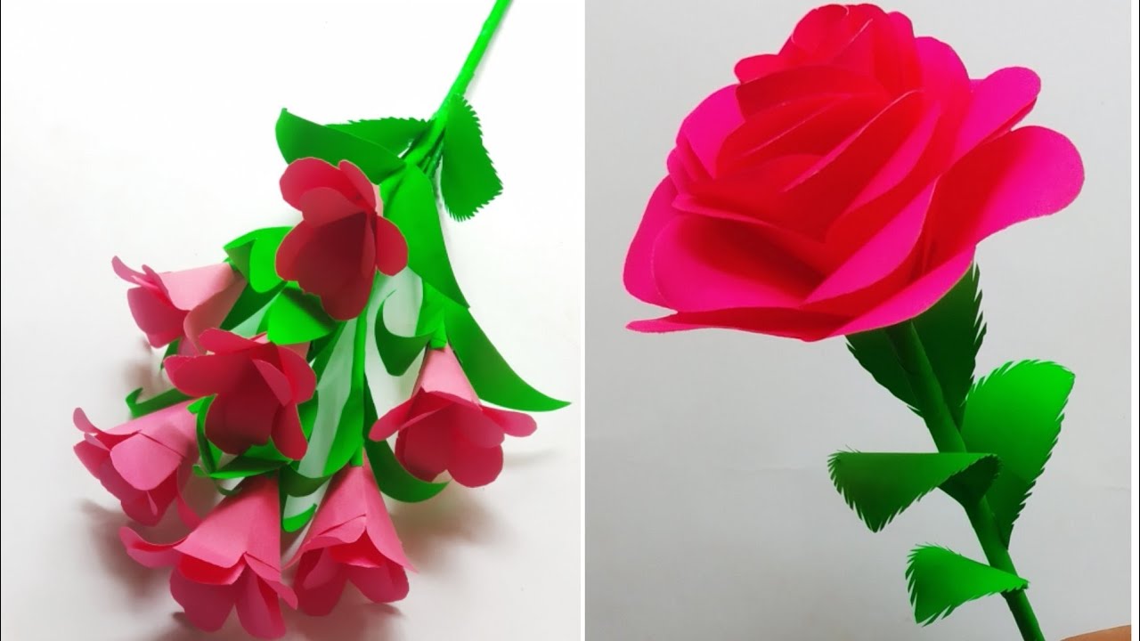 Diy beautiful paper flower making|rose making with paper|how to make ...
