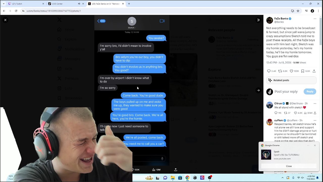 Jynxzi Breaks Down Crying While Talking About The Sketch Situation ...