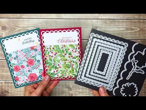 How to Make Die Cut Cards with Patterned Paper - YouTube