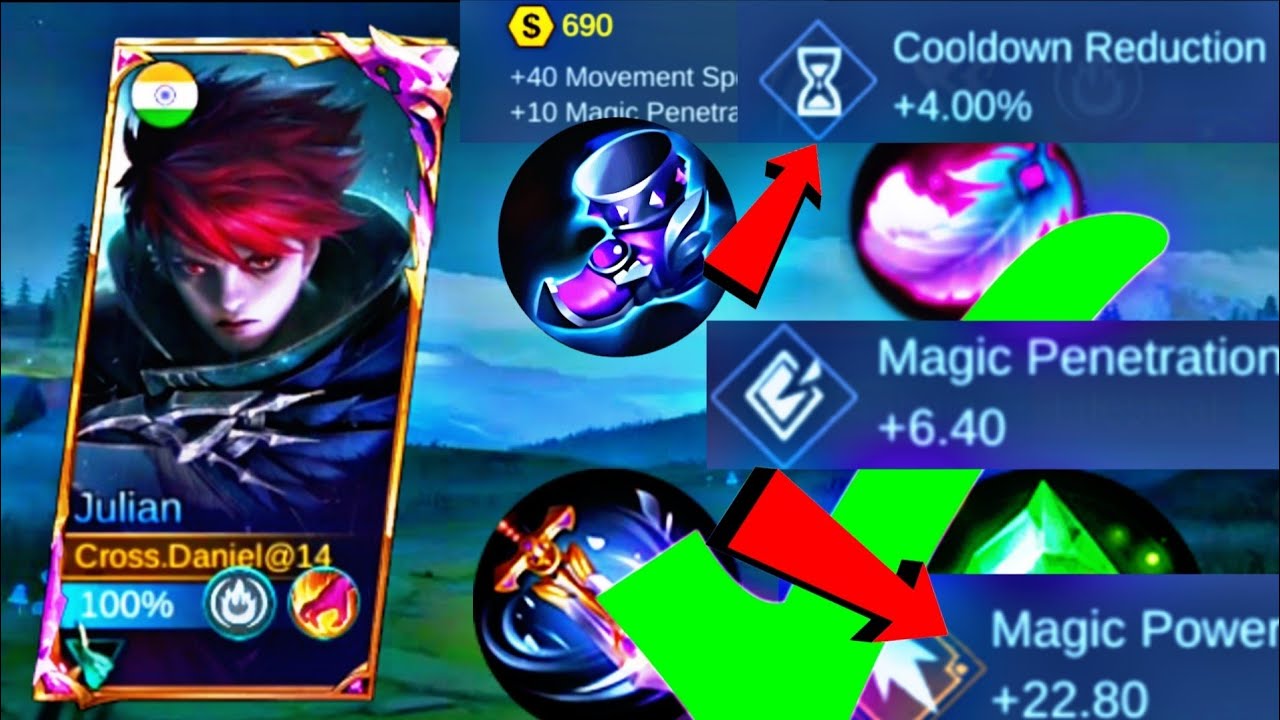 "Best Julian Build + Emblem 🔥 MELTS TANKS!""Julian Triple Kill! 🔥🔥🔥" # ...