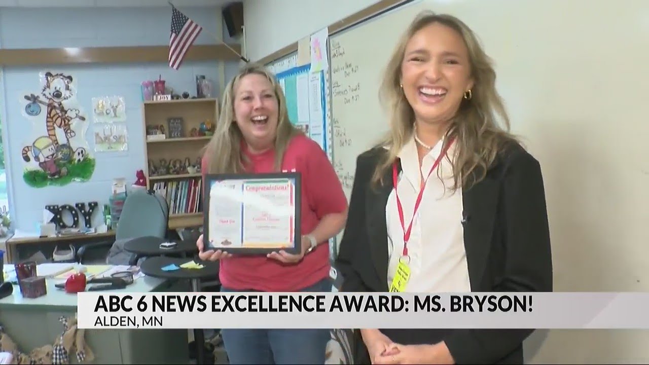 ABC 6 News Excellence Award given to 5th grade teacher at Alden-Conger ...