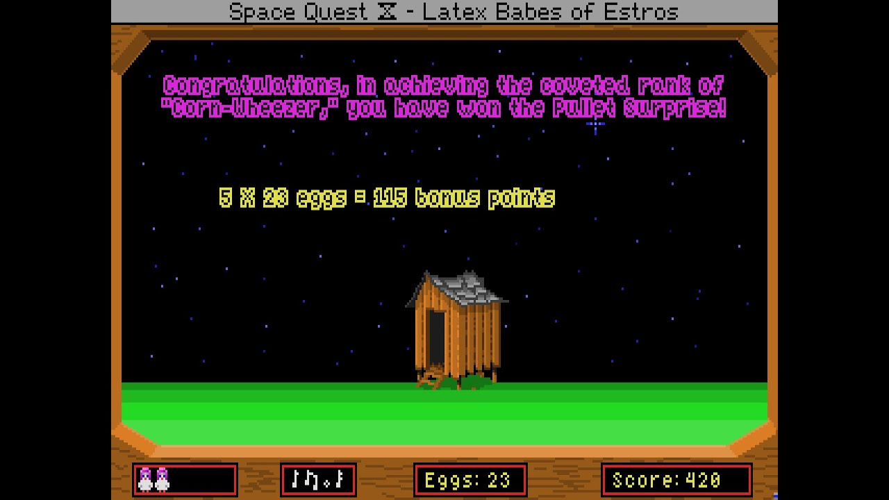 Space Quest 4: Ms Astro Chicken 420 points world record - YouTube