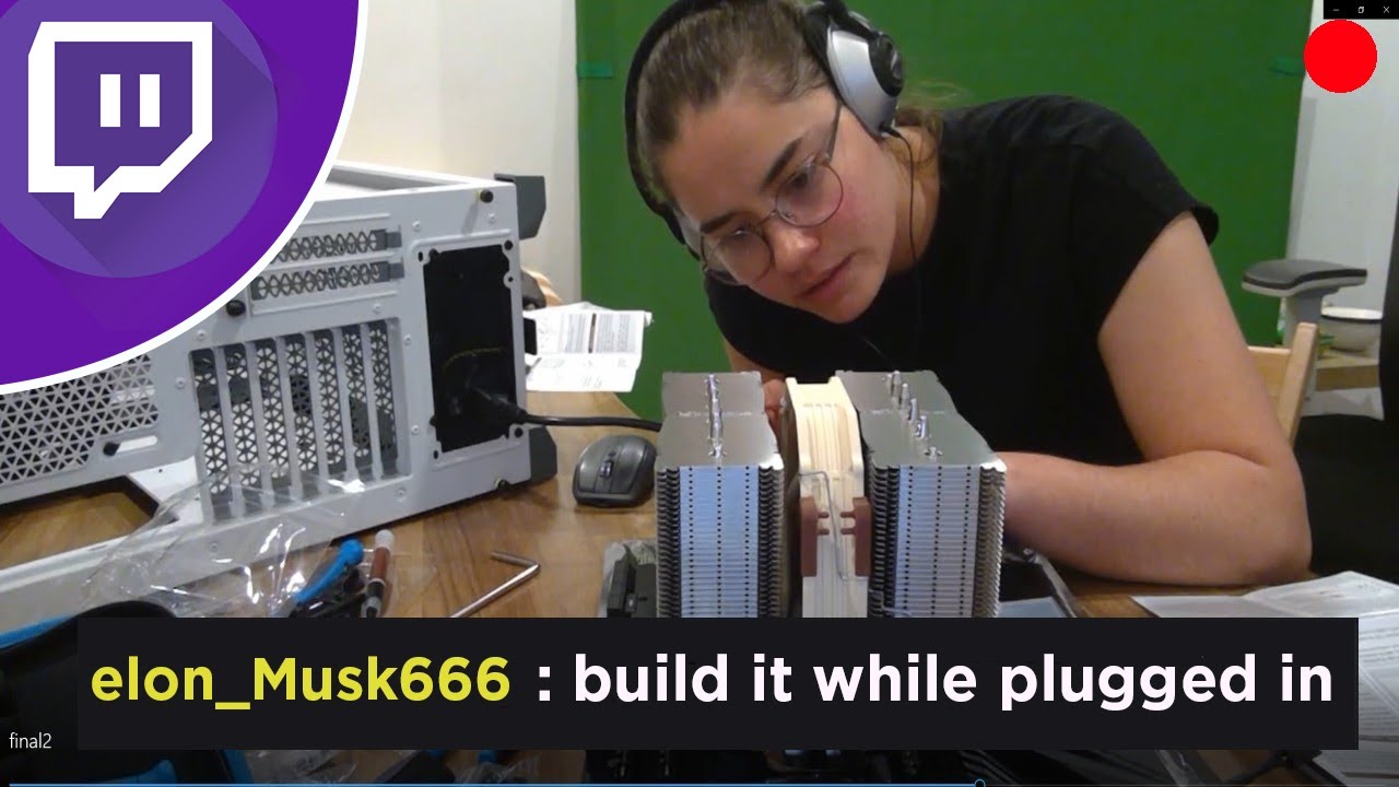 Noob Livestreams First PC Build - YouTube