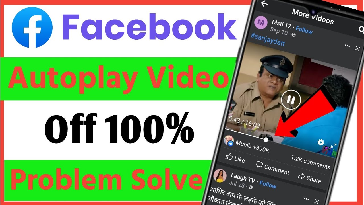Facebook Autoplay video off kaise kare | Facebook Autoplay video turn ...