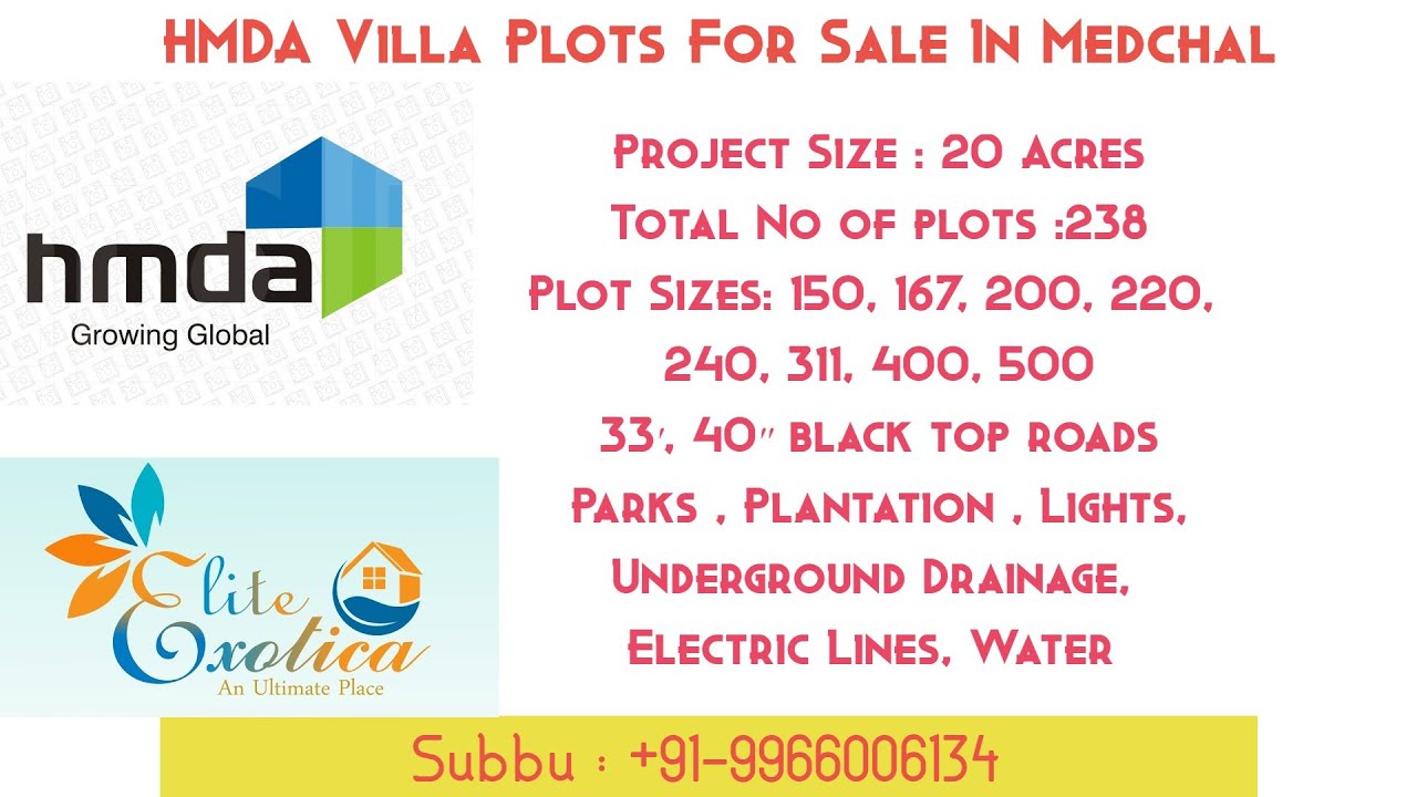 HMDA Plots For Sale In Medchal - HMDA Villa Plots For Sale In Medchal ...