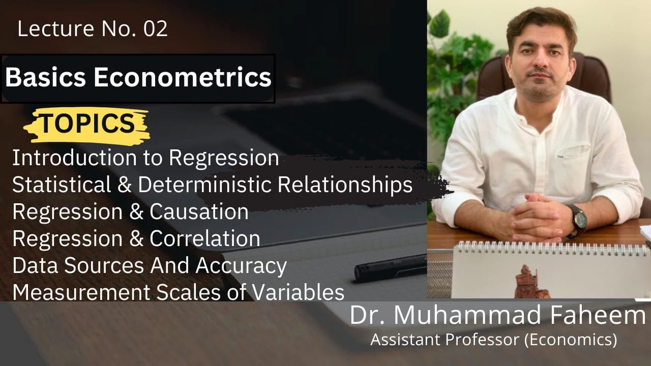 Introduction to Regression | Correlation | Measurement Scales of Variables | Dr Muhammad Faheem ...