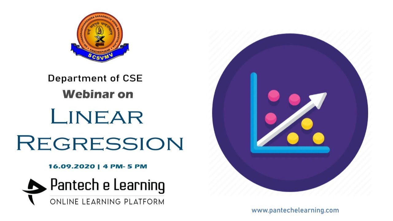 Linear Regression | Machine Learning | Dept CSE, SCSVMV University | Pantech e Learning - YouTube