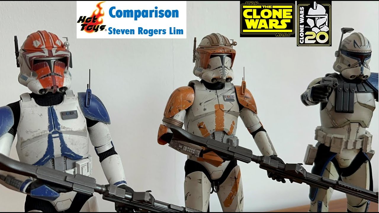 Hot Toys Comparison Captain Vaughn TMS065 Commander Cody Captain Rex ...