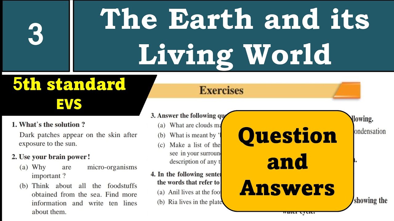 The Earth and it's living world | Question answers | lesson 3 ...