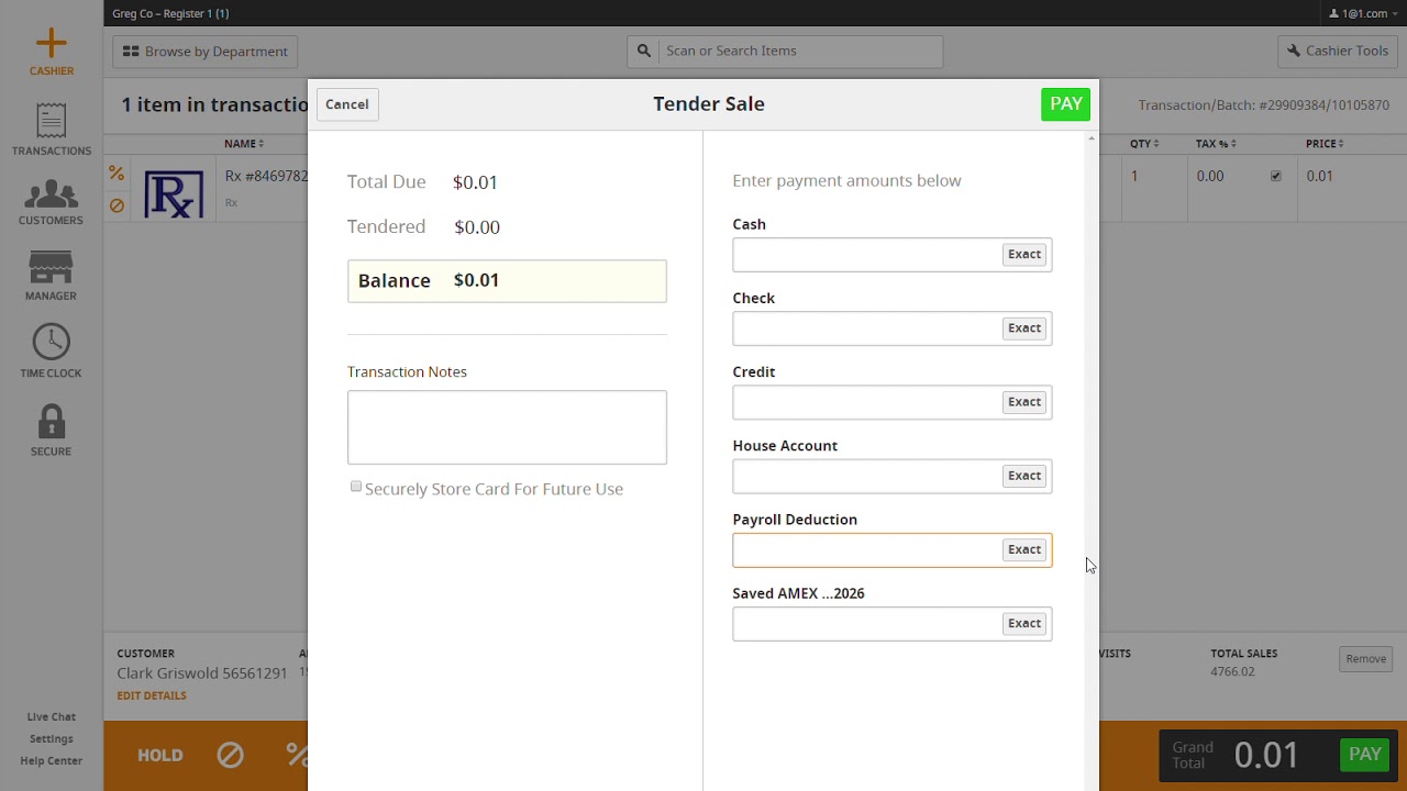 Web Based Point of Sale & iPhone POS from Cashier Live - YouTube