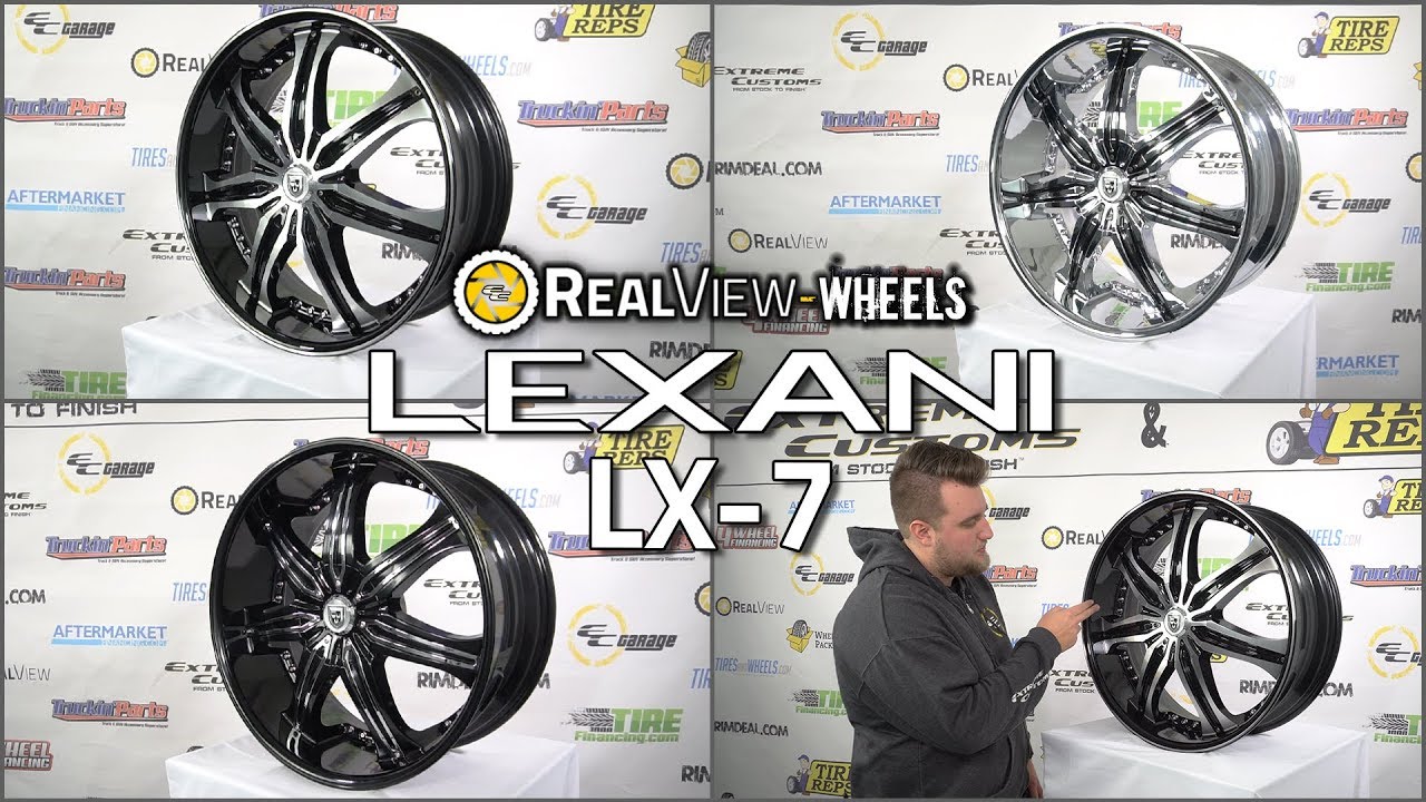 RealView - Lexani LX-7 | Chrome, Gloss Black, Machined Face | 22x8.5 ...