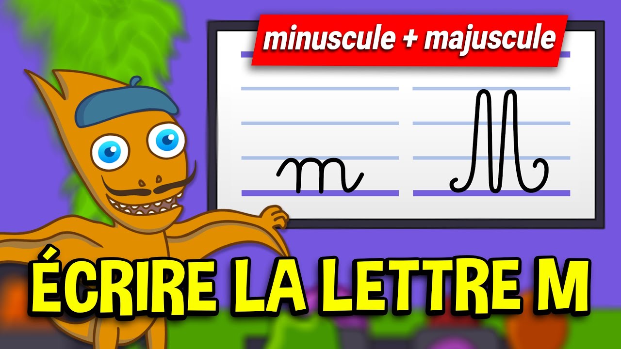 Apprendre à écrire la lettre M (CP - GS) Écriture lettre M minuscule ...