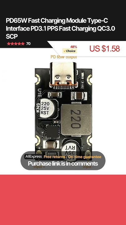Hot Deals! PD65W Fast Charging Module Type-C Interface PD3.1 👉48% off ...