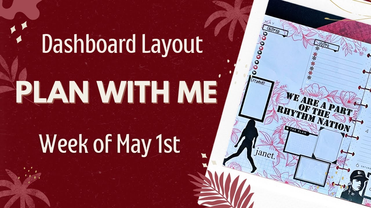 Weekly Planner Setup with a Janet Jackson theme - HP Dashboard Layout ...