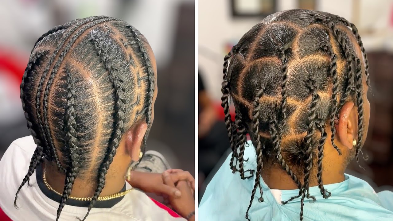 Freestyle Pop Smoke Braids x 2 Strand Twists | Braids By Lavish Luxury ...