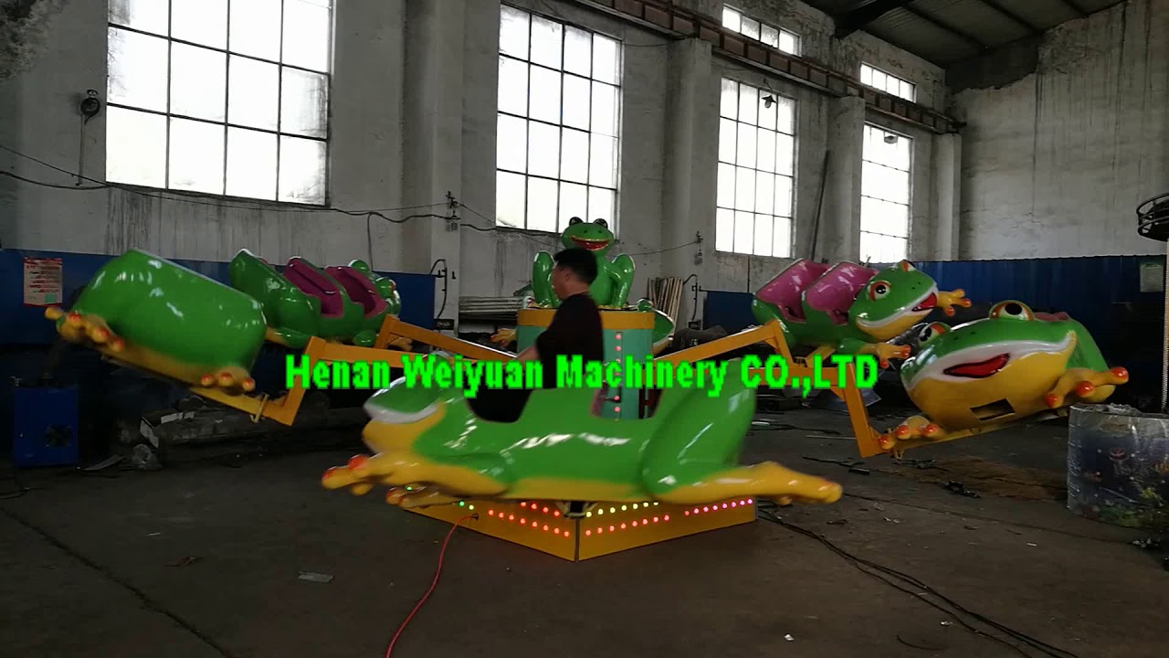 amusement frog jump bounce rides for kids - YouTube