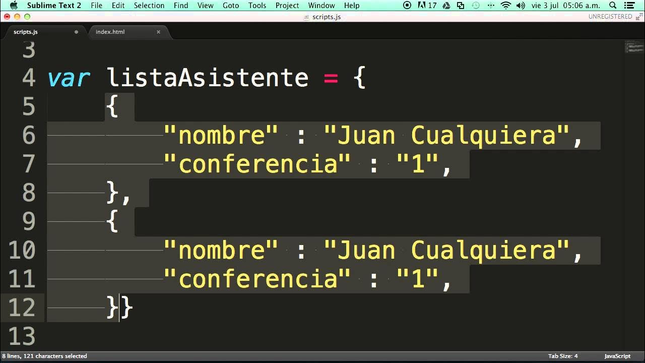 JavaScript: Arreglos de Objetos en JSON - YouTube