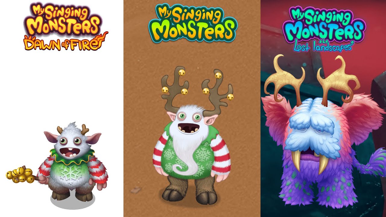 Dawn Of Fire Vs My Singing Monsters Vs The Lost Landscapes | Redesign Comparisons | Yool vs ...