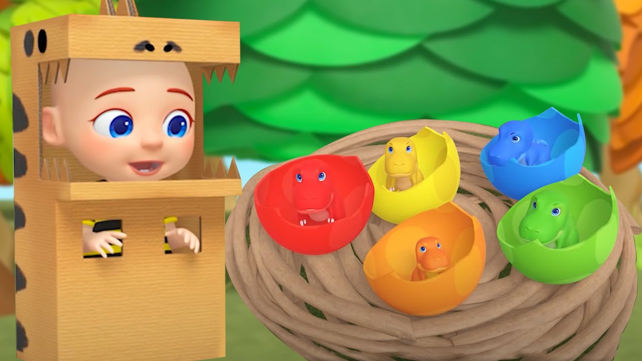 Five little dinosaurs + More Nursery Rhymes & Kids Songs - YouTube