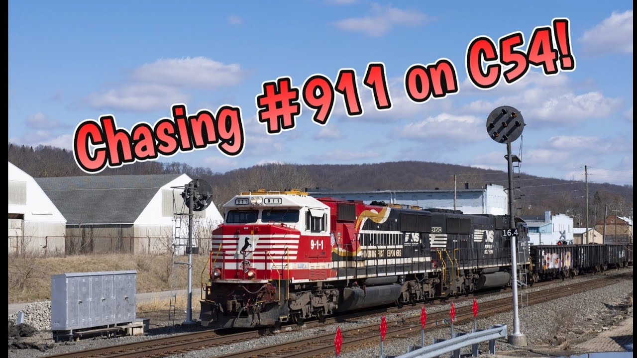 Chasing NS 911 First Responders on C54 Conway to Mingo Local Train ...