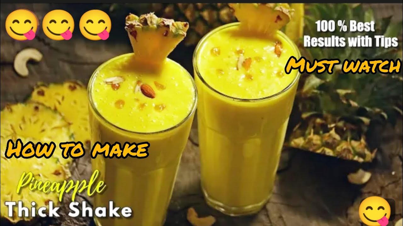 😋HOW TO MAKE THICK PINEAPPLE SQUASH AT HOME🍍🍍// PINEAPPLE SQUASH ...