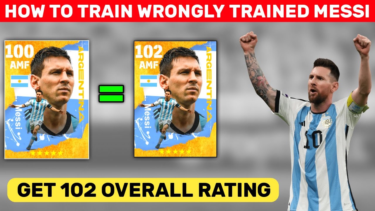 How To Get 102 Overall Rating For Wrongly Trained L. Messi | How to ...