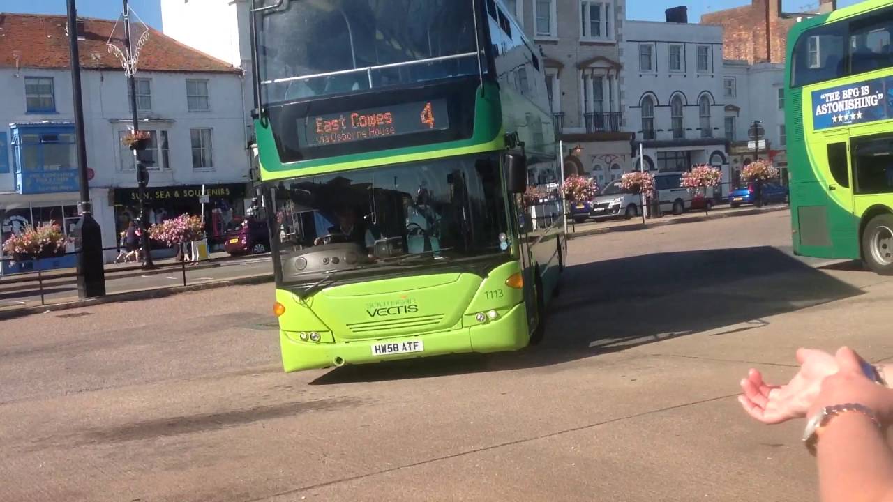 Southern Vectis bus arriving at Ryde Bus Station - YouTube