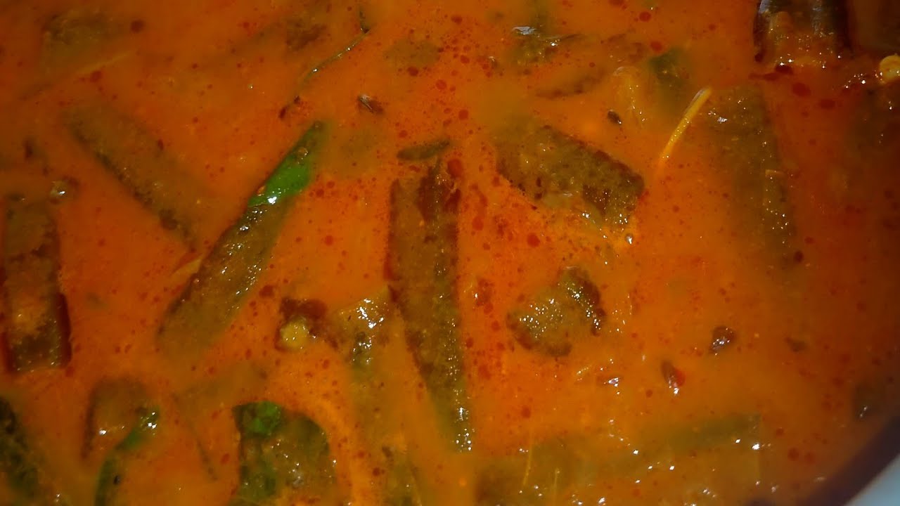 Bendakaya sambar/ bendakaya pulusu/ bendakaya curry/ bendakaya recipe ...