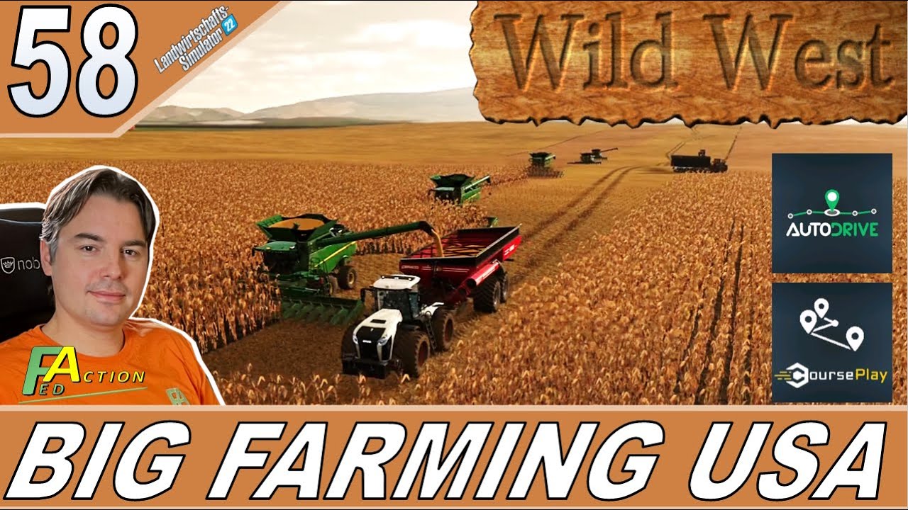 LS22 WildWest 16fach ModMap #58 Courseplay und Autodrive klappt ...