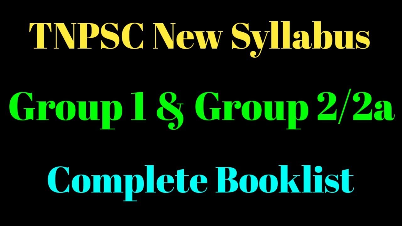 TNPSC Group 2 Syllabus|TNPSC New syllabus|TNPSC Group 2 Booklist|Group ...