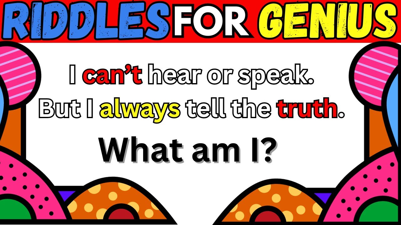 20 Riddles to Spark Your Creative Genius - YouTube