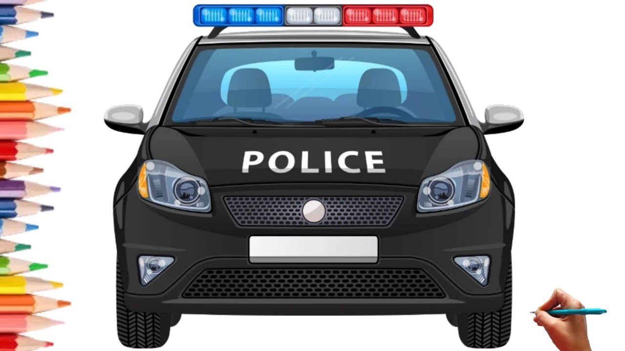 Police Car colouring video | Gadi wala cartoon | video for kids ...