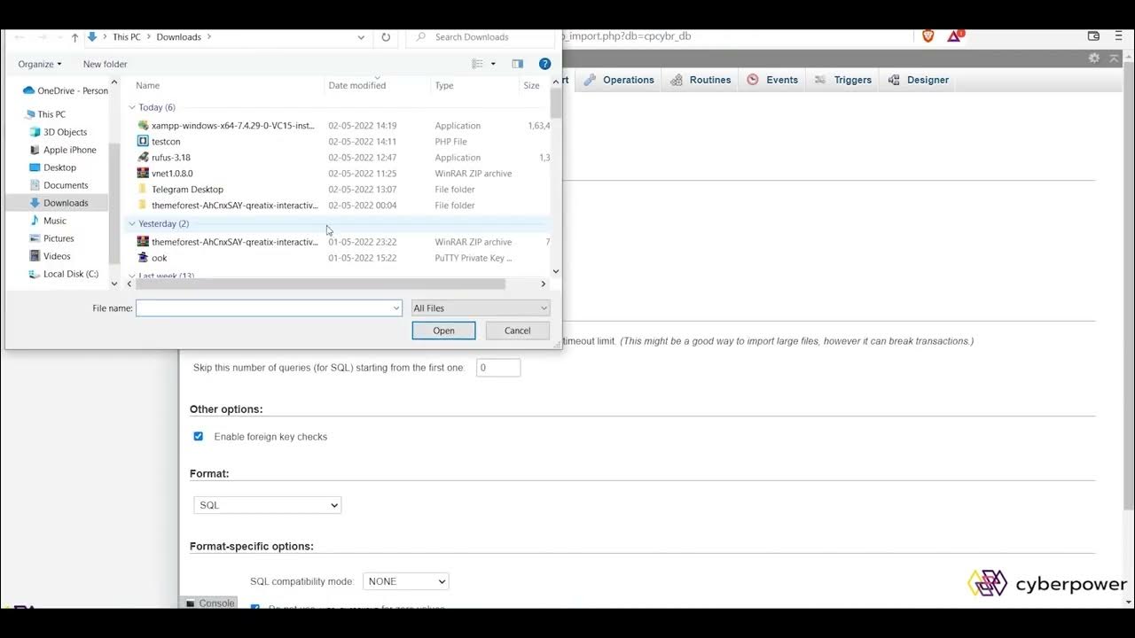 Import MySQL Database in cPanel - Voxfor - YouTube