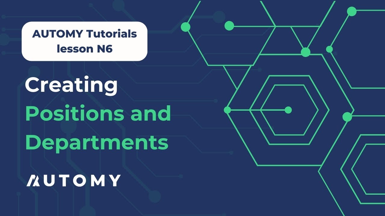 Creating Positions and Departments - YouTube