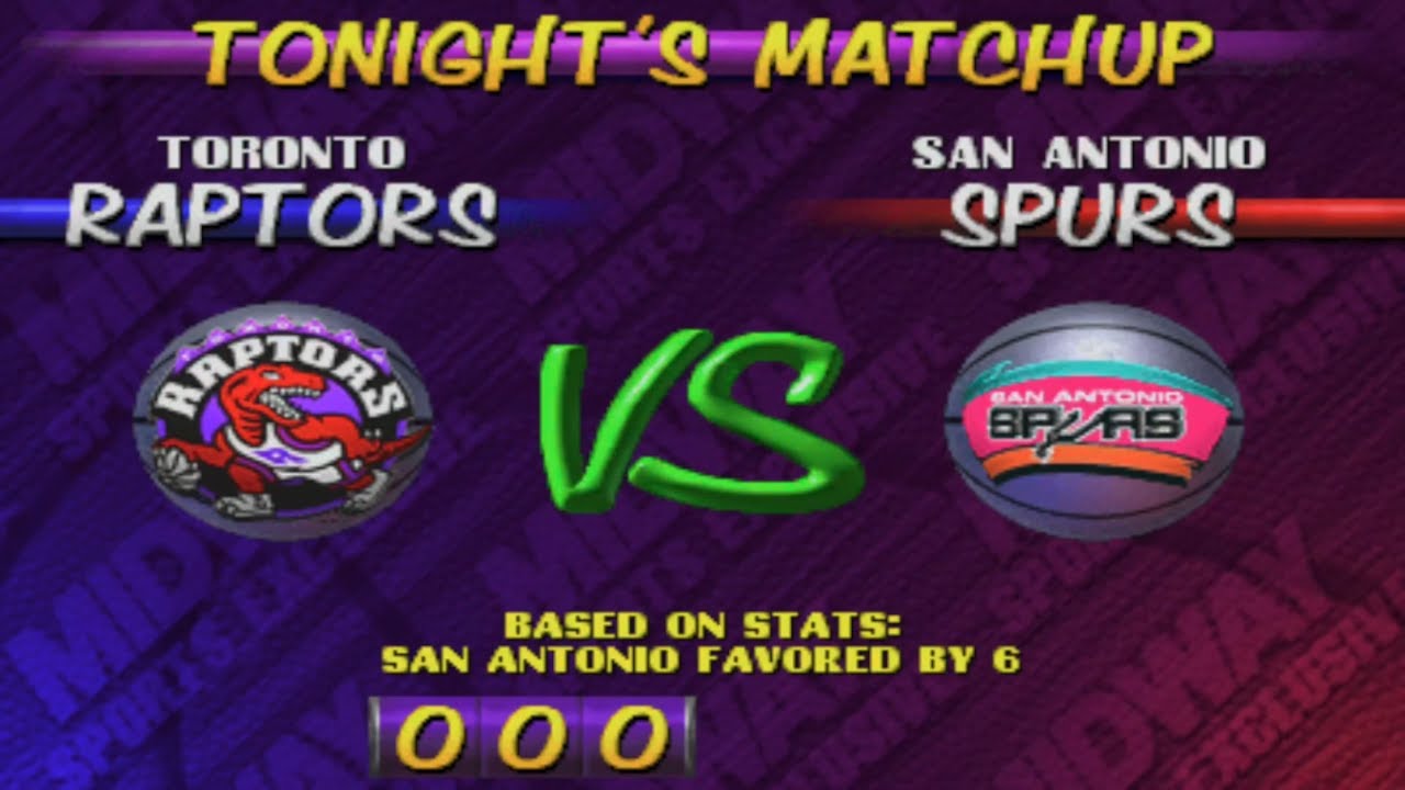 NBA Maximum Hangtime (Arcade) Game #26: Raptors (Me) vs Spurs (CPU ...
