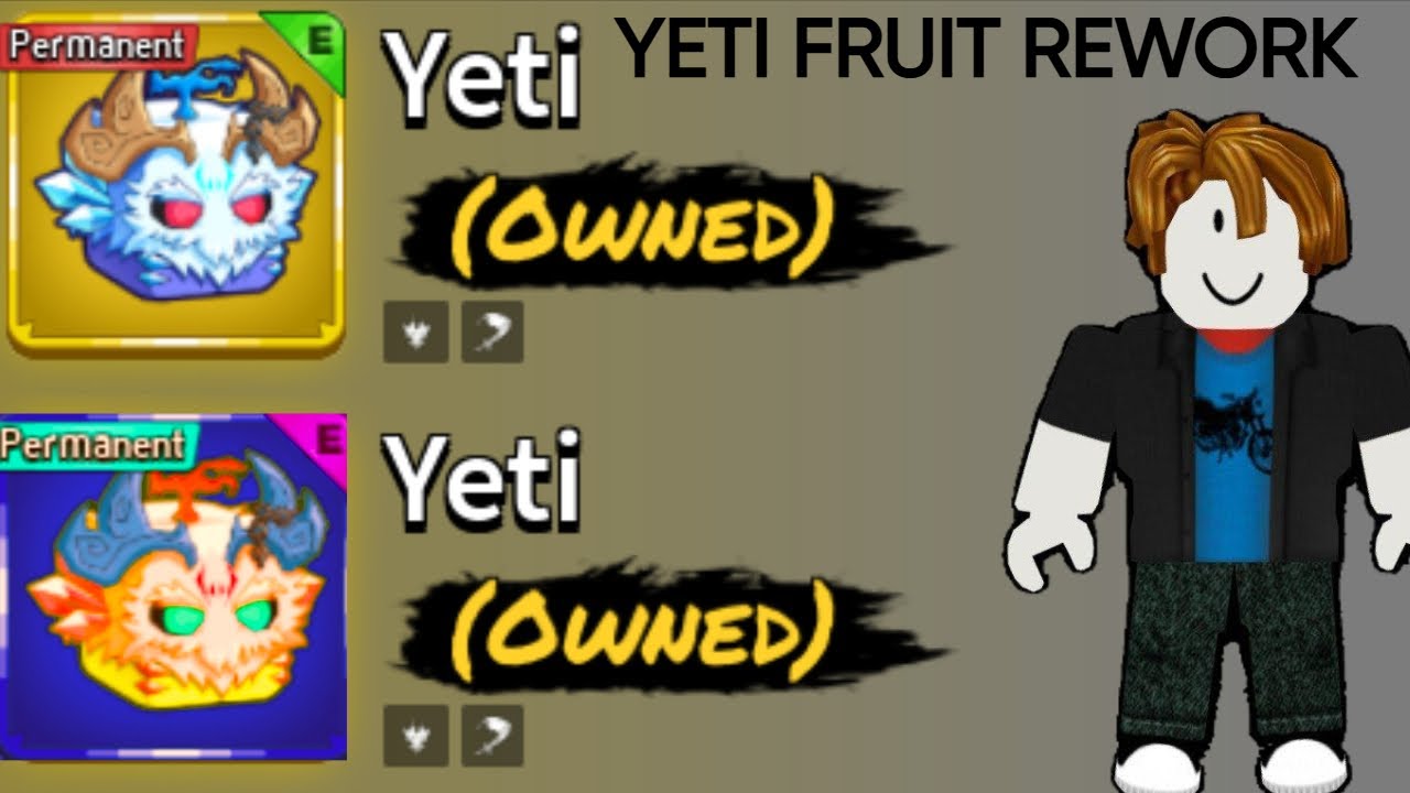 Rework on Yeti fruit in Blox fruit Roblox. - YouTube